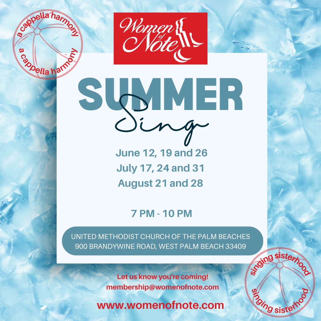 Summer Sing - Open Rehearsals - Jul 24, 2023 | Women of Note Chorus